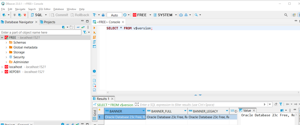 Running Oracle Database 23ai Free Release in Docker Container – Eclipsys Running Oracle Database 23ai Free Release in Docker Container – Eclipsys